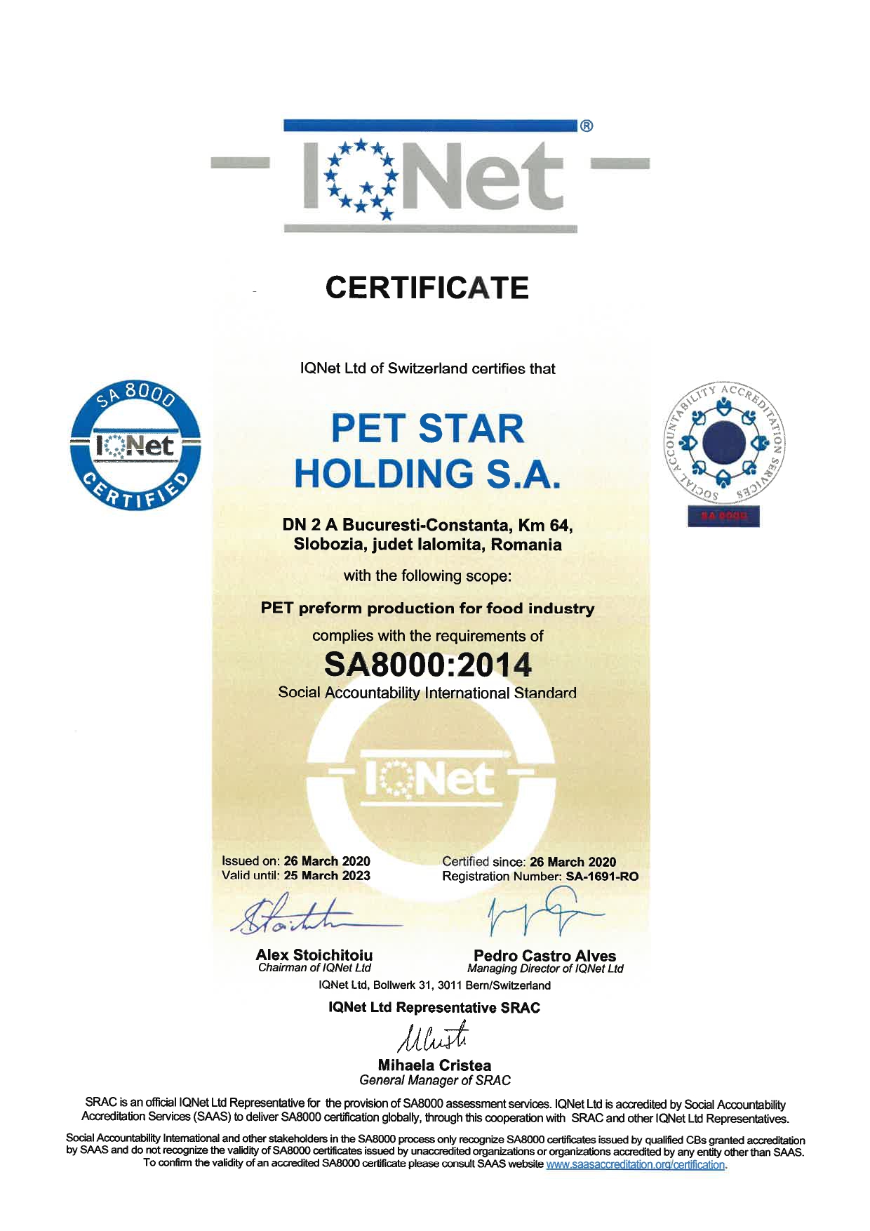Certificări – Petstar