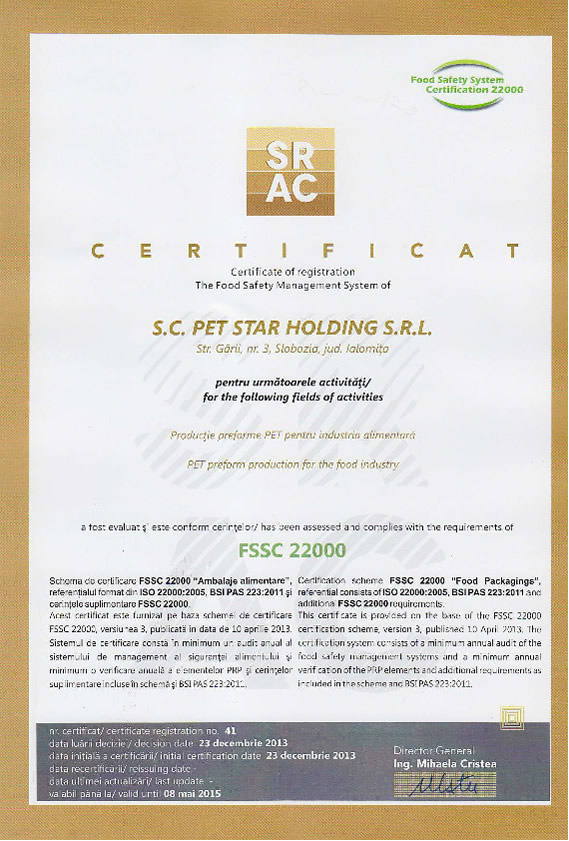 Certificări – Petstar